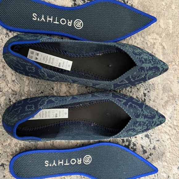 Rothy's | Shoes | Rothys Retired Emerald Blue Snake | Poshmark